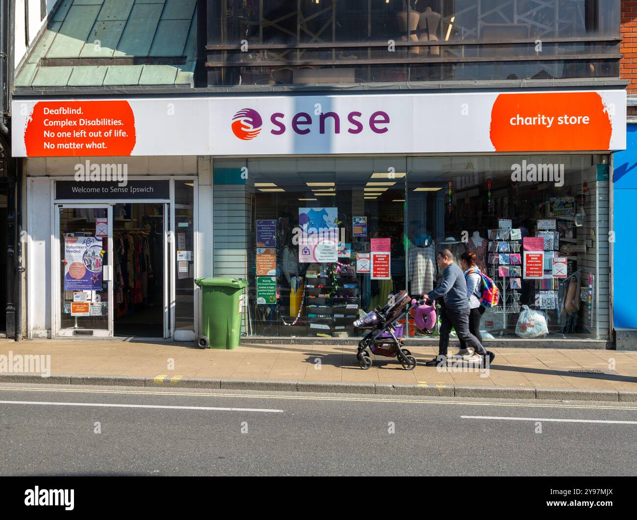 Sense charity shop on street in town centre of Ipswich, Suffolk ...