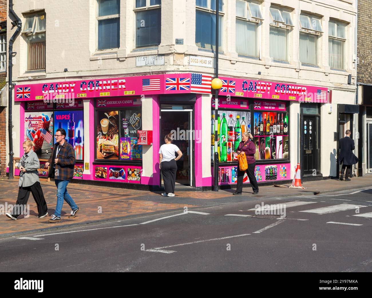 Candy Corners convenience store shop, Dogs Head Street and St Stephen's ...