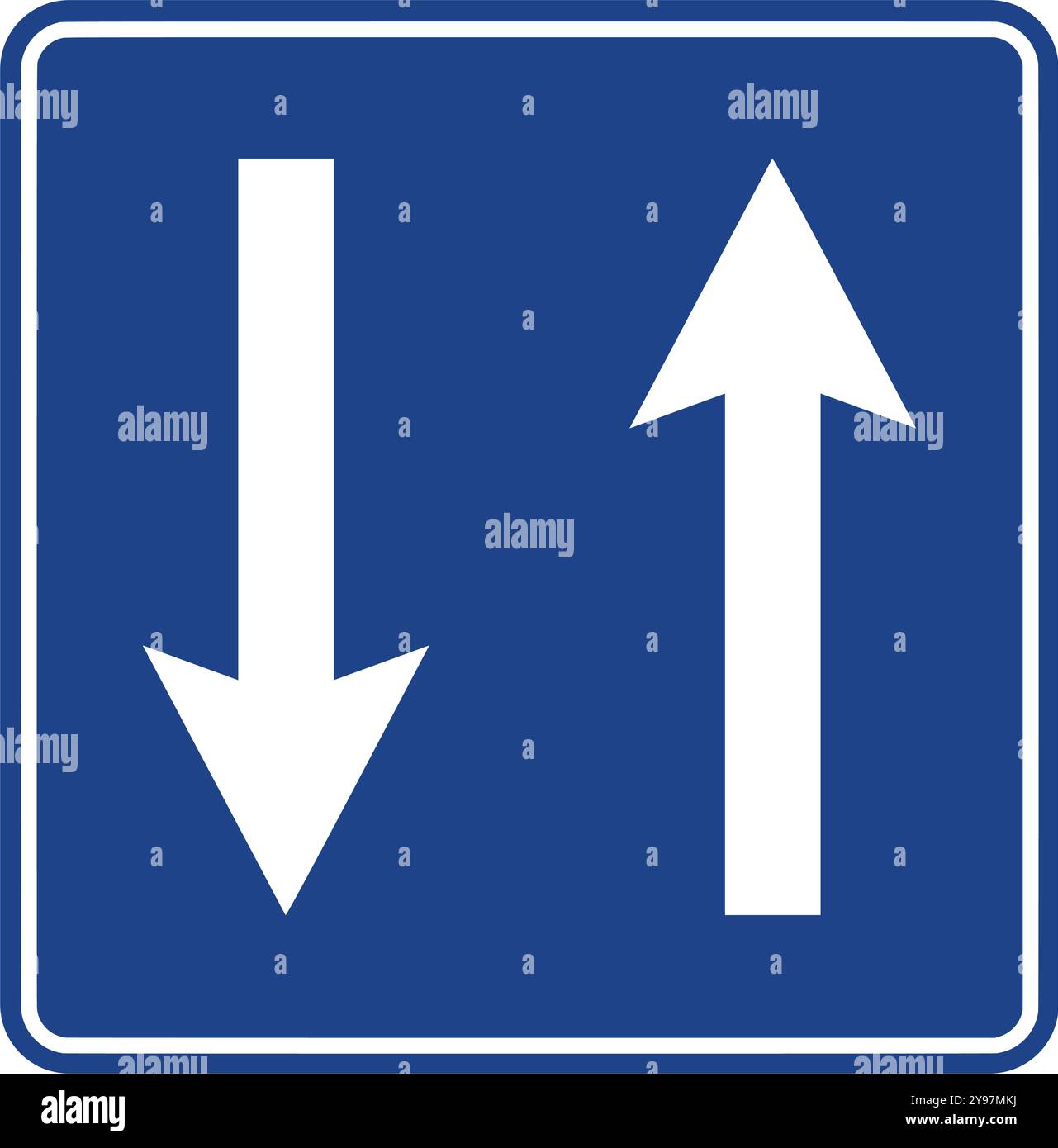 Two way street, Information signs, Road signs in Turkey. Standard ...