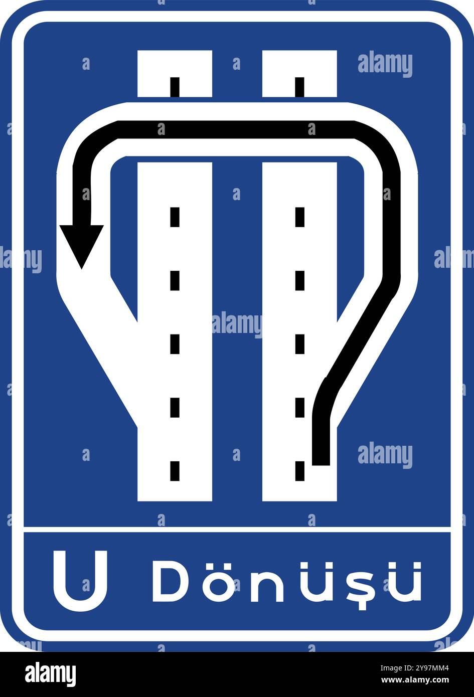 U-turn sign, Underpass, Information signs, Road signs in Turkey ...