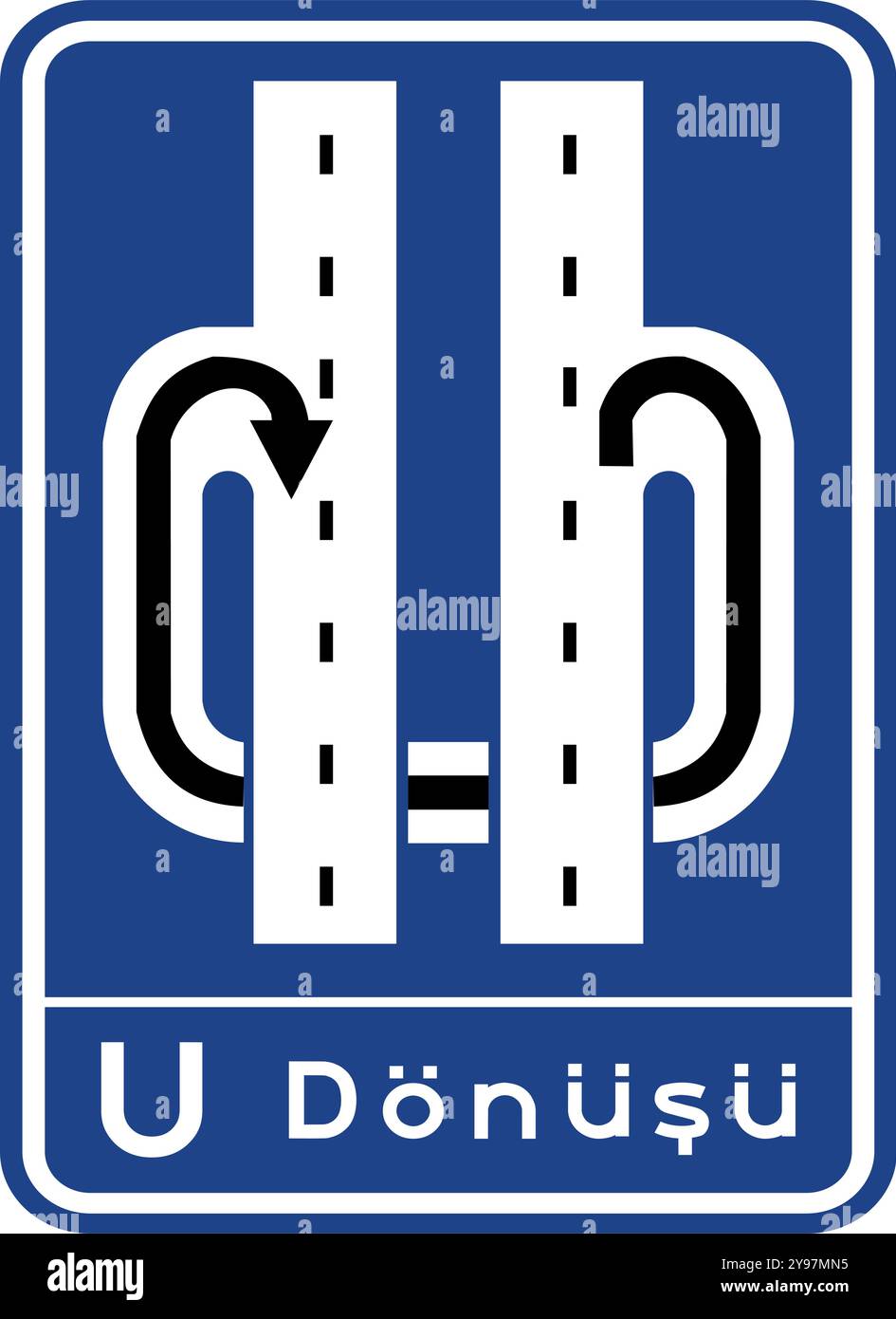 U-turn sign, Underpass, Information signs, Road signs in Turkey ...