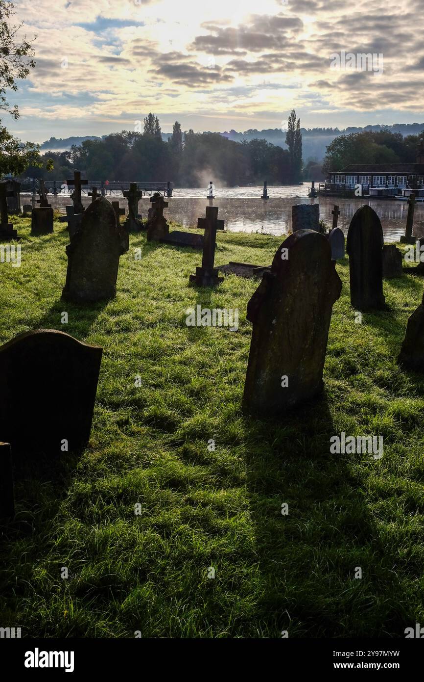 All Saints Church graveyard in Marlow , Buckinghamshire , England , UK ...