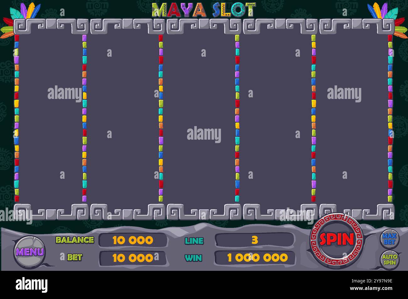 The aztec calendar stone Stock Vector Images - Alamy