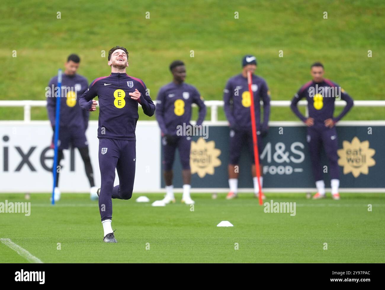 England's Declan Rice during a training session at St George's Park ...