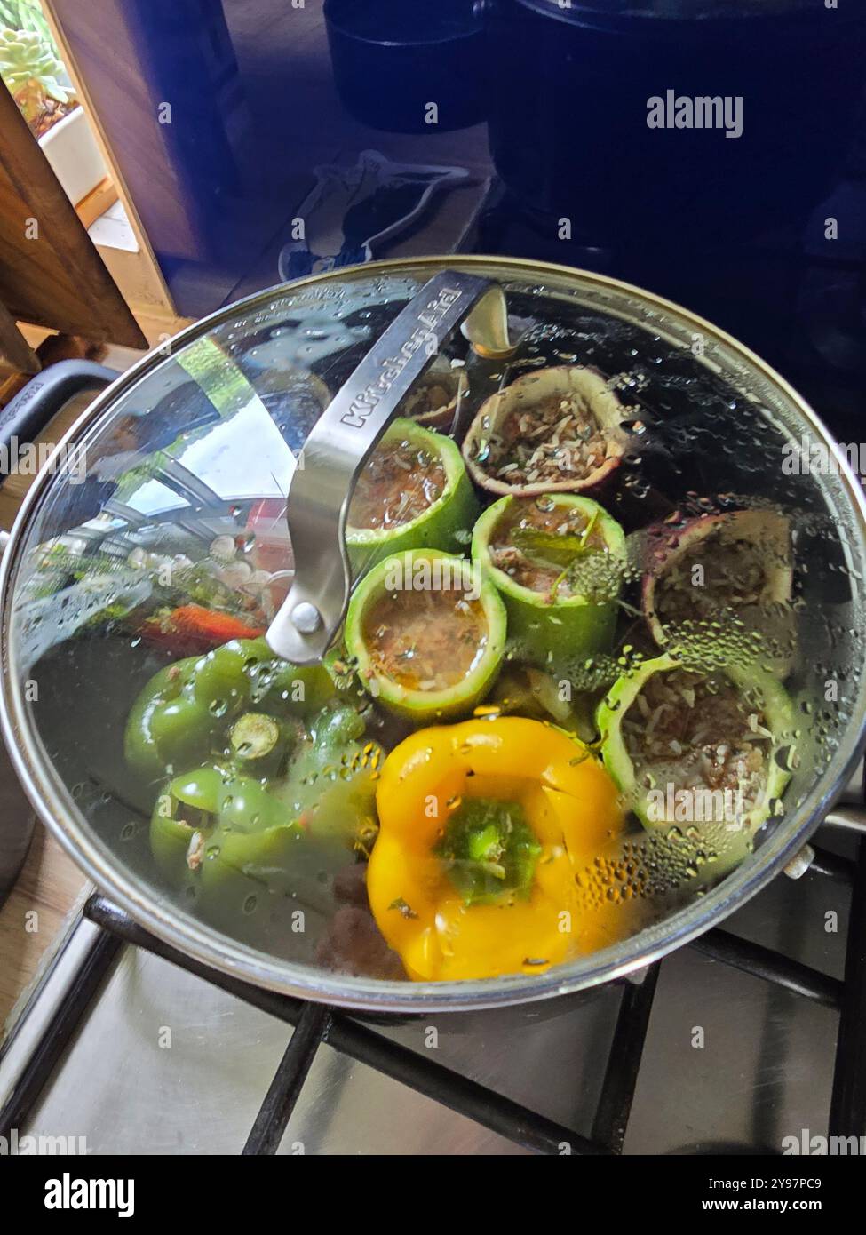 Lebanese stuffed vegetables cooking on the stove Stock Photo - Alamy