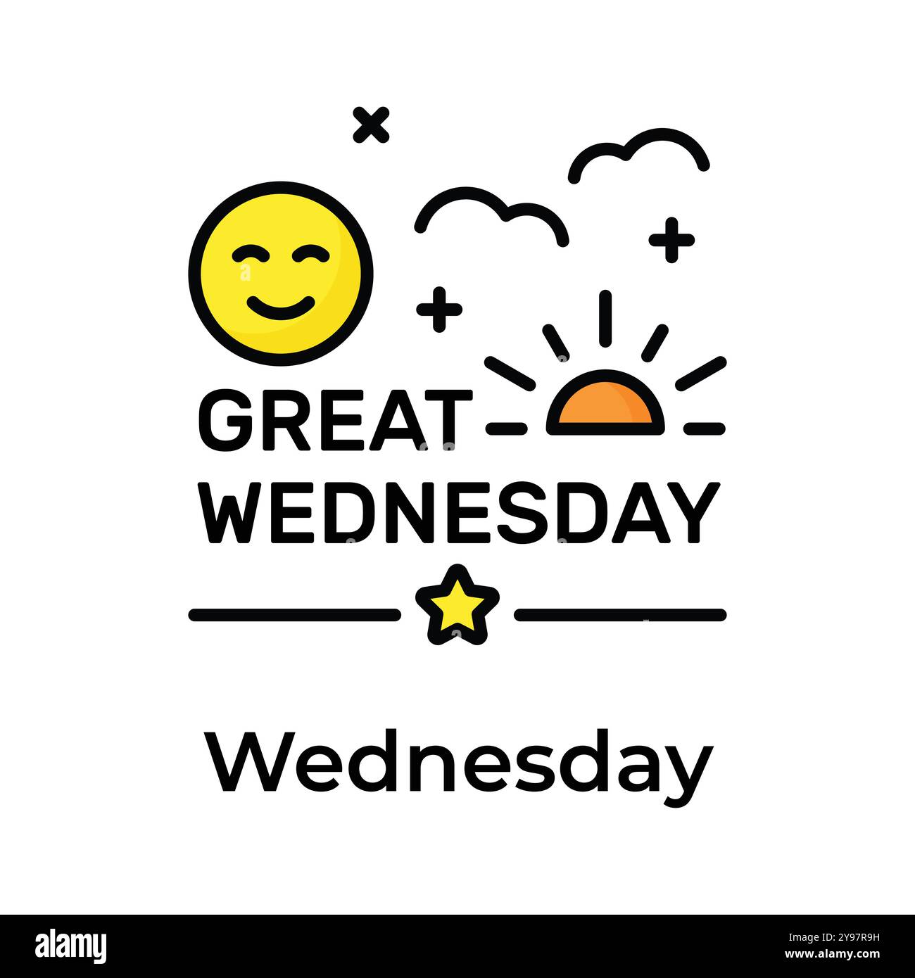 Get your hands on this beautifully designed great wednesday icon, happy ...