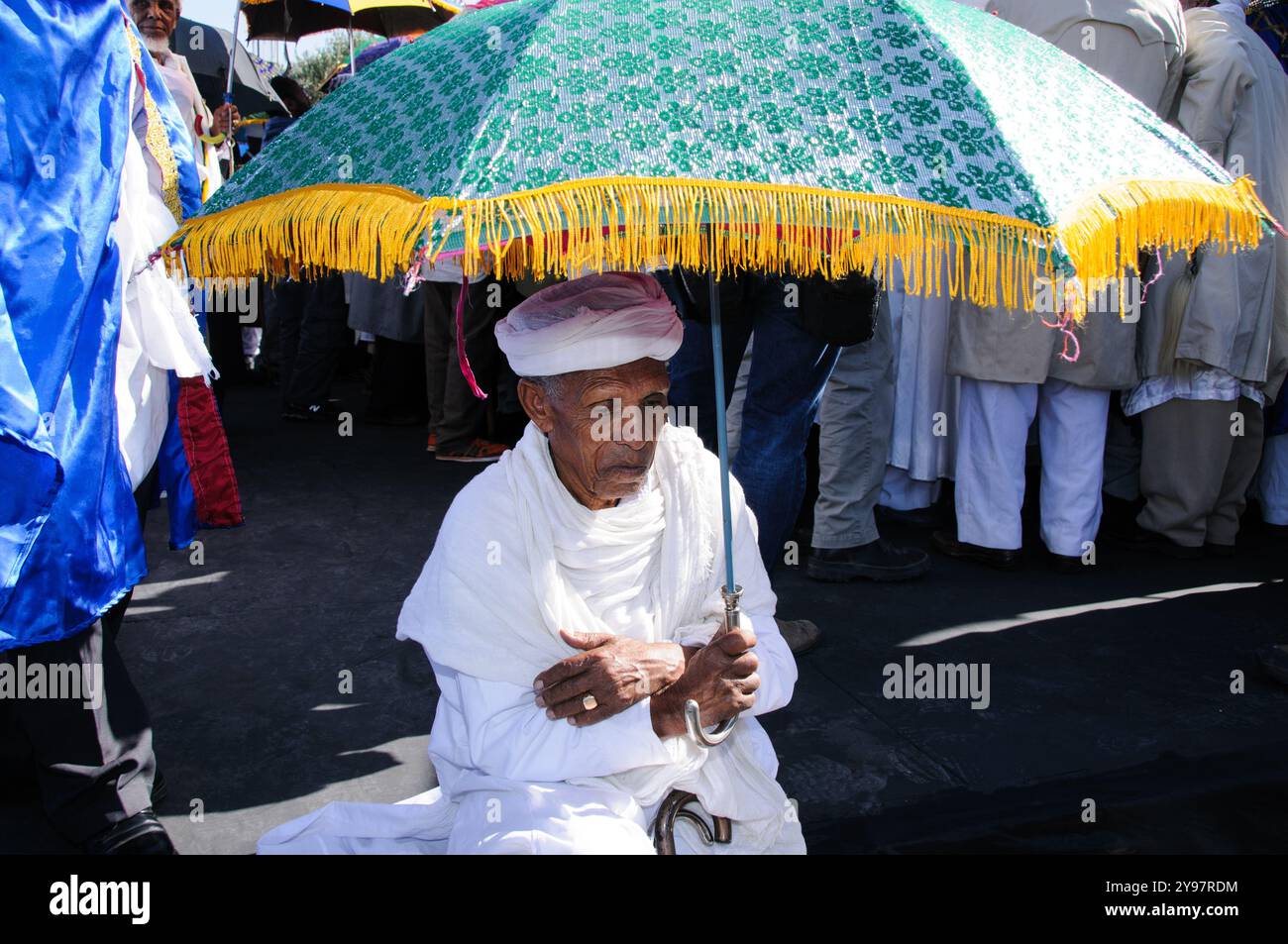 Senior, elderly man, a member of the Beta Israel Ethiopian Jewish ...