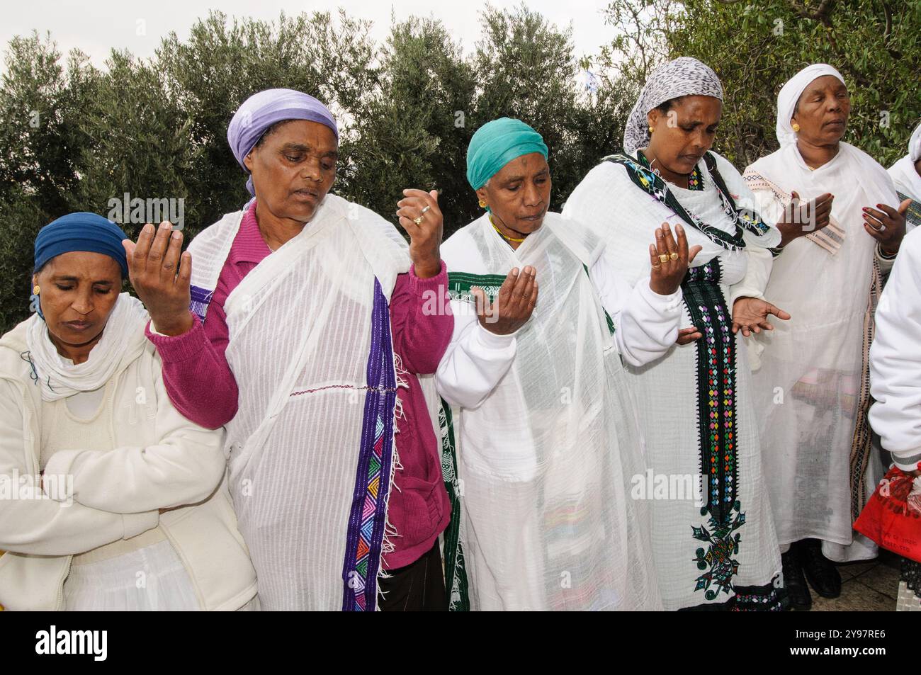 Ethiopian women in traditional dress, members of the Beta Israel Jewish ...