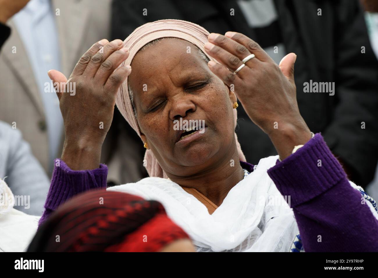 An Ethiopian Jewish woman, a member of the Beta Israel Jewish community ...