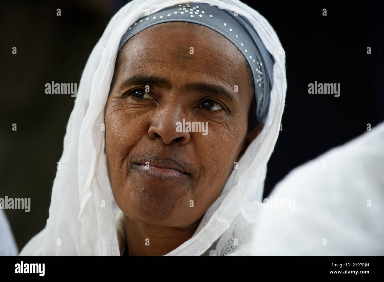 An Ethiopian Jewish woman, a member of the Beta Israel Jewish community ...