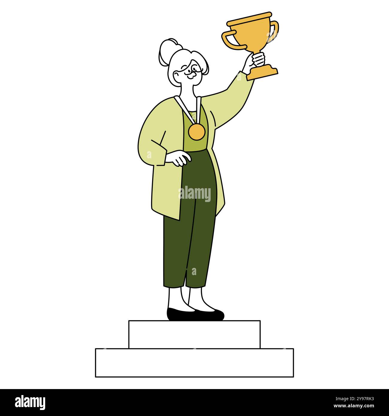 Older Businesswoman Achievement concept. A proud senior executive ...