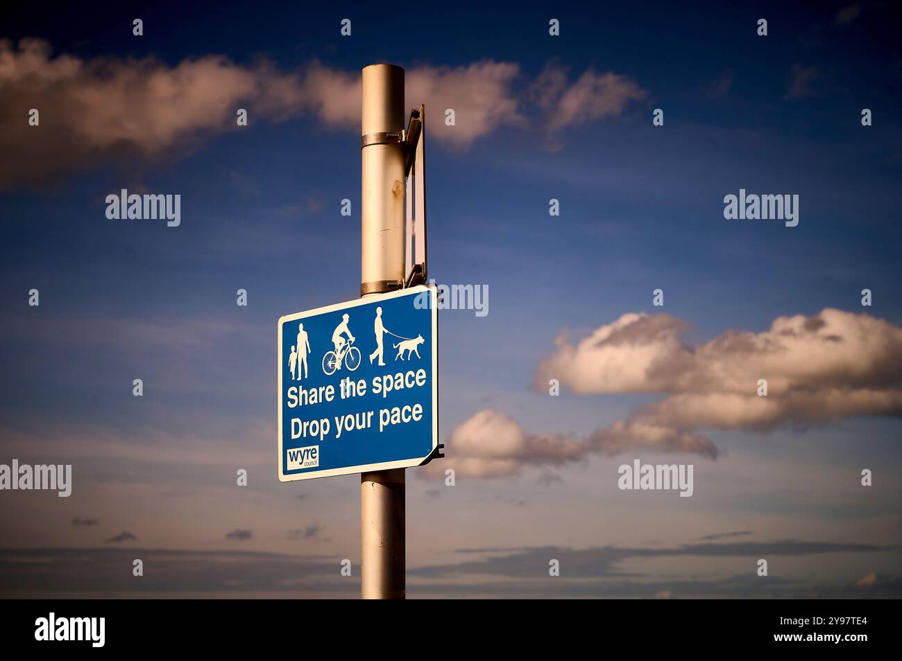 Share the space sign against dusk sky Stock Photo - Alamy