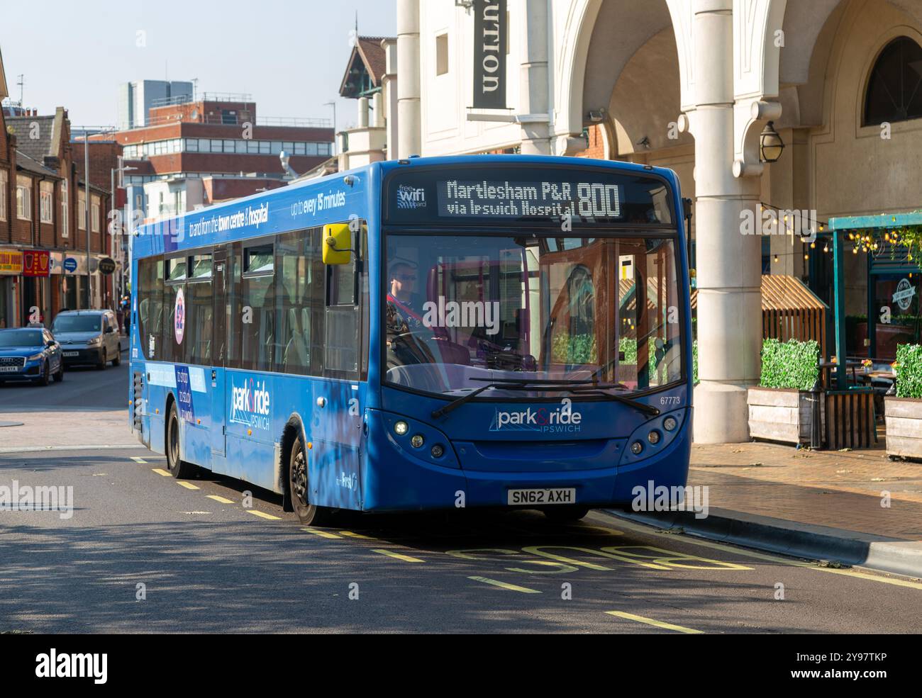 Park and Ride route 800 single decker bus, ADL/TransBus Enviro300, town ...