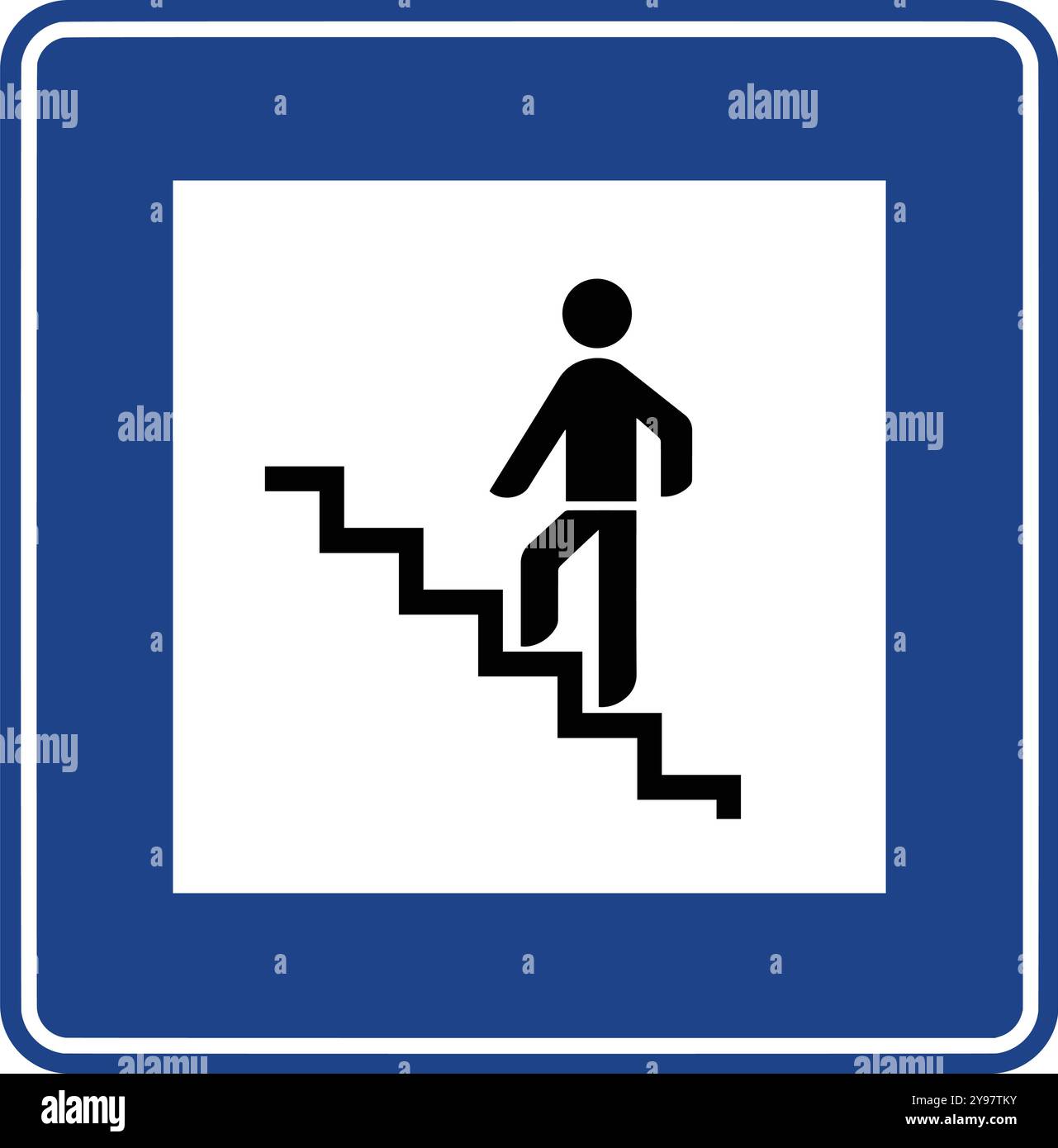 Pedestrian overpass, Road signs in Turkey. Standard traffic signs on ...