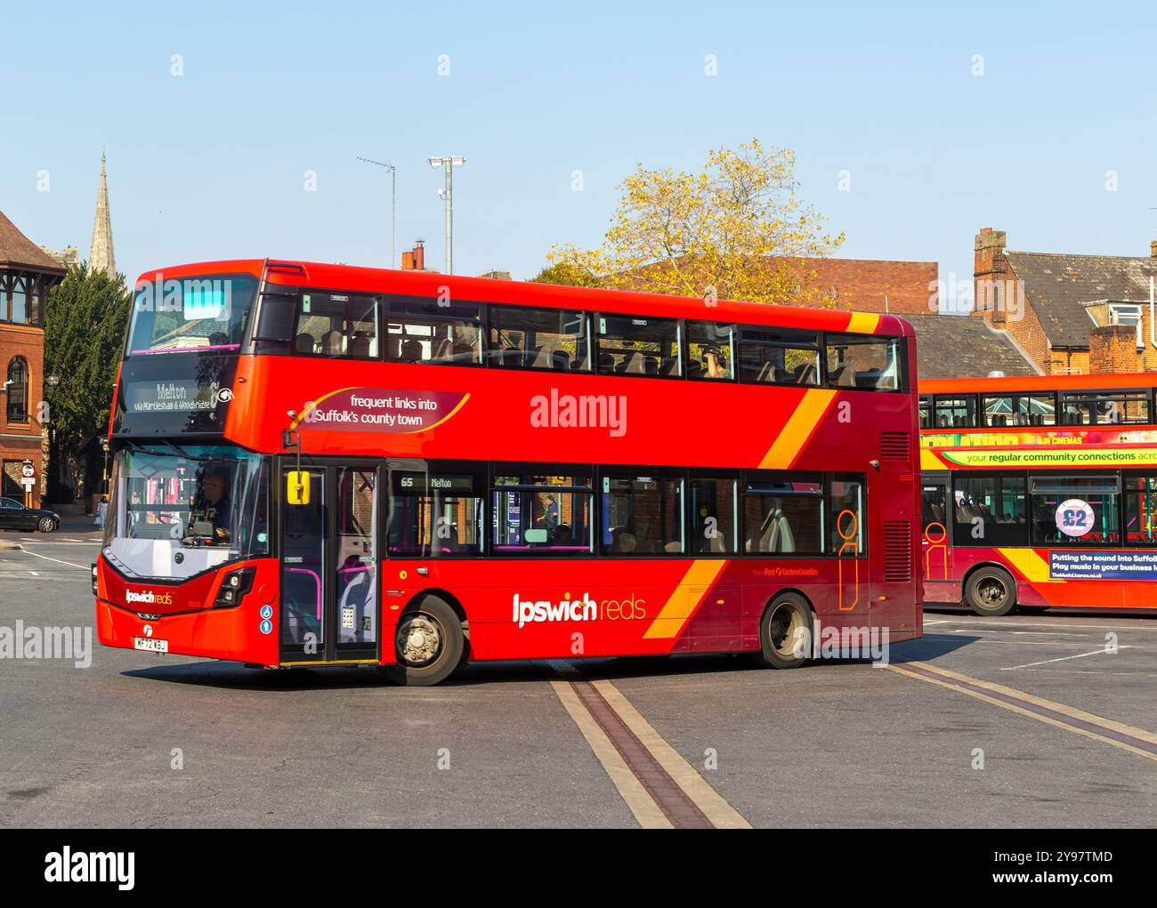 Ipswich Reds double decker Wright StreetDeck Micro Hybrid bus, Old ...