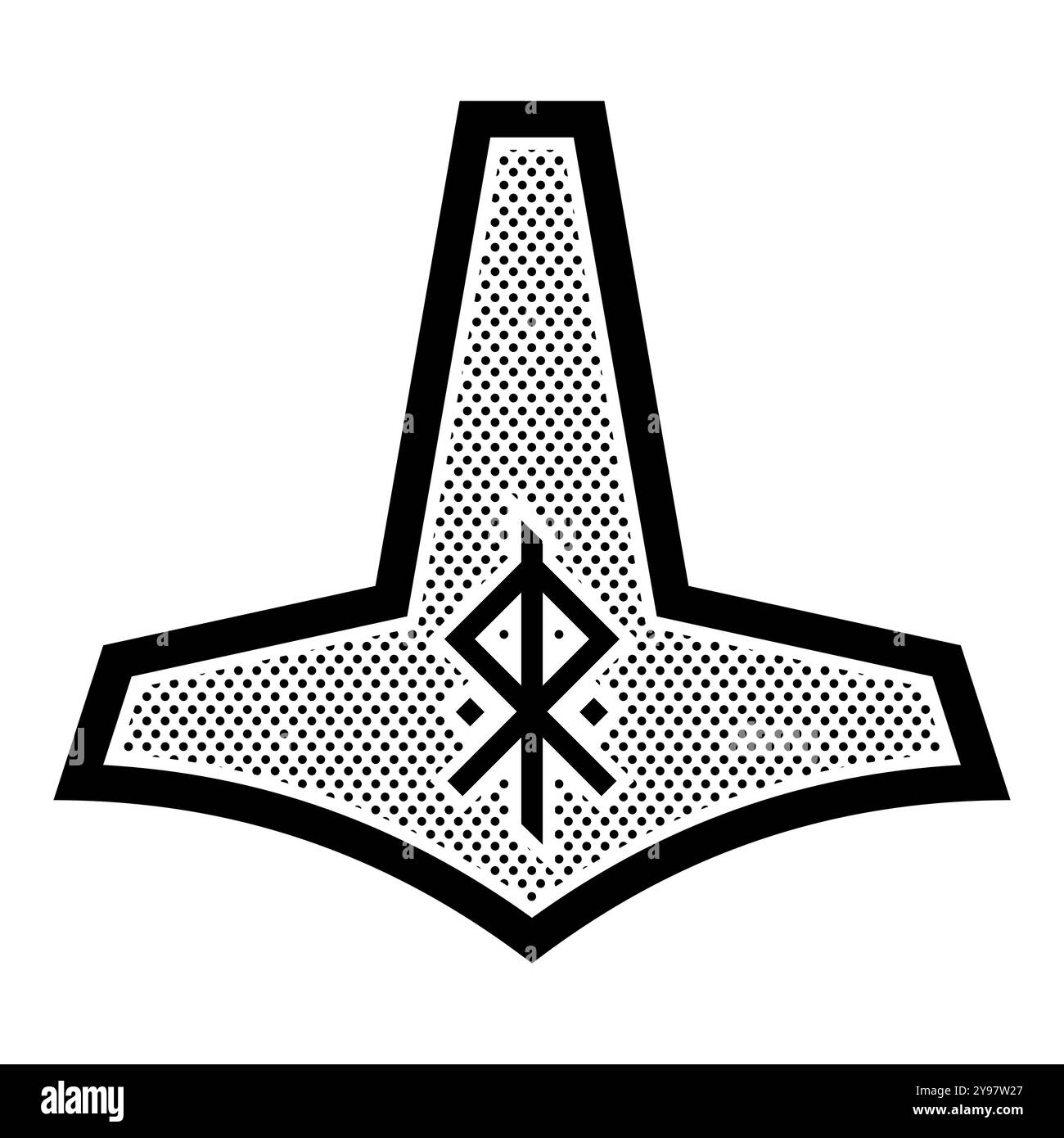 Ancient Scandinavian design. Thors hammer of the thunder god Mjolnir ...