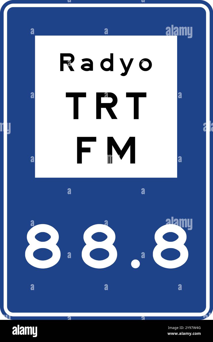 Traffic radio information, Road signs in Turkey. Standard traffic signs ...