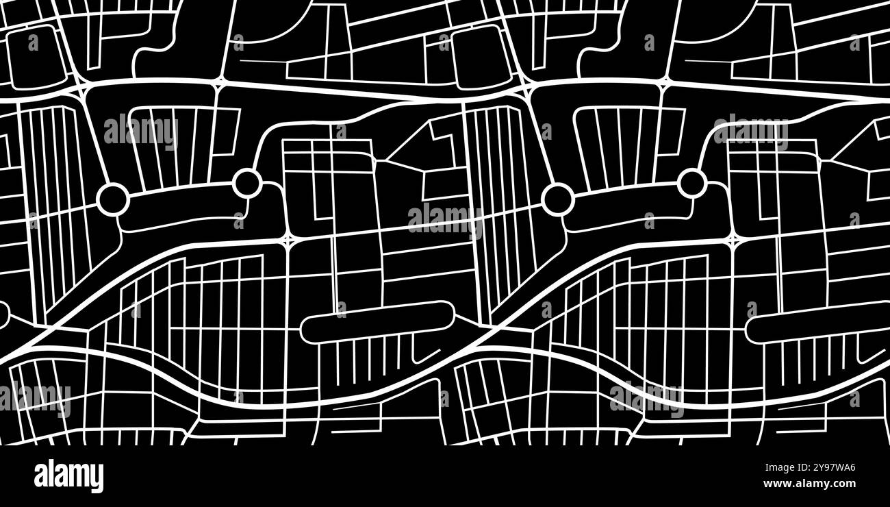 Seamless city map pattern. Urban planning - road plan of European city ...
