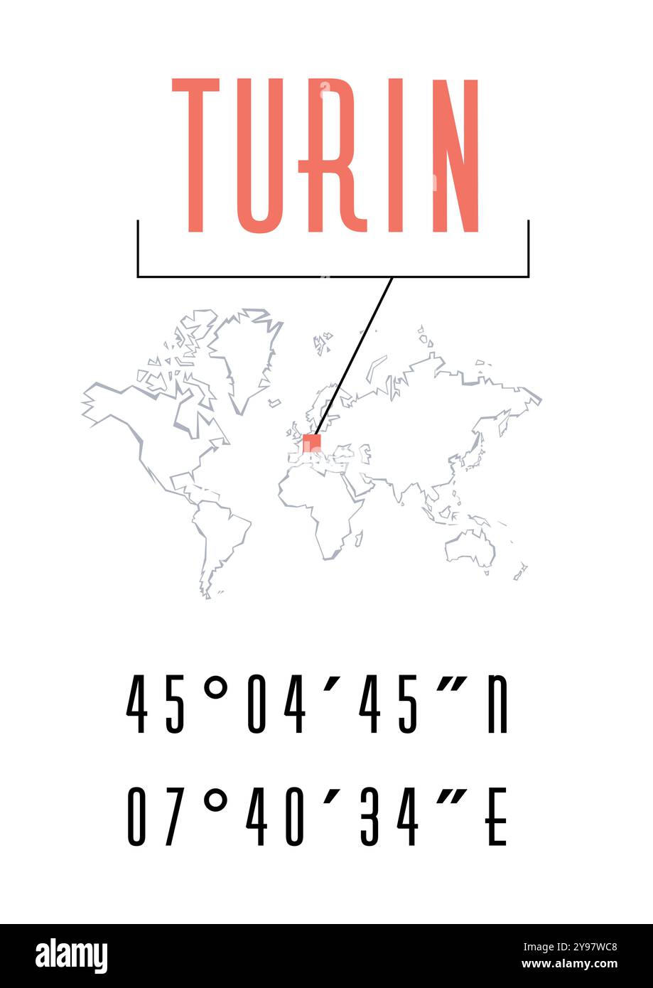 Turin world map hi-res stock photography and images - Alamy