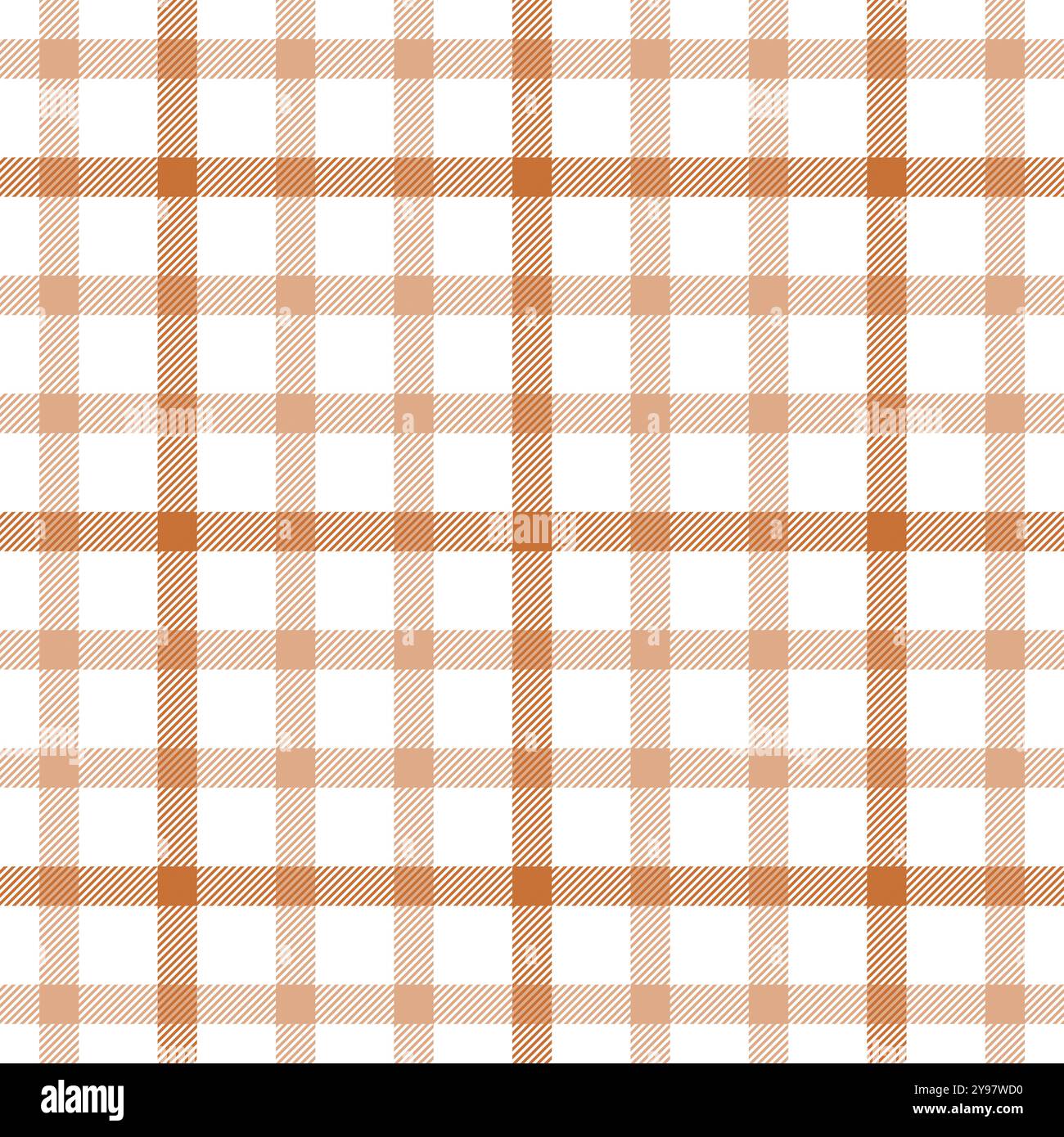 Brown white gingham plaid pattern. Vector fashion print design ...