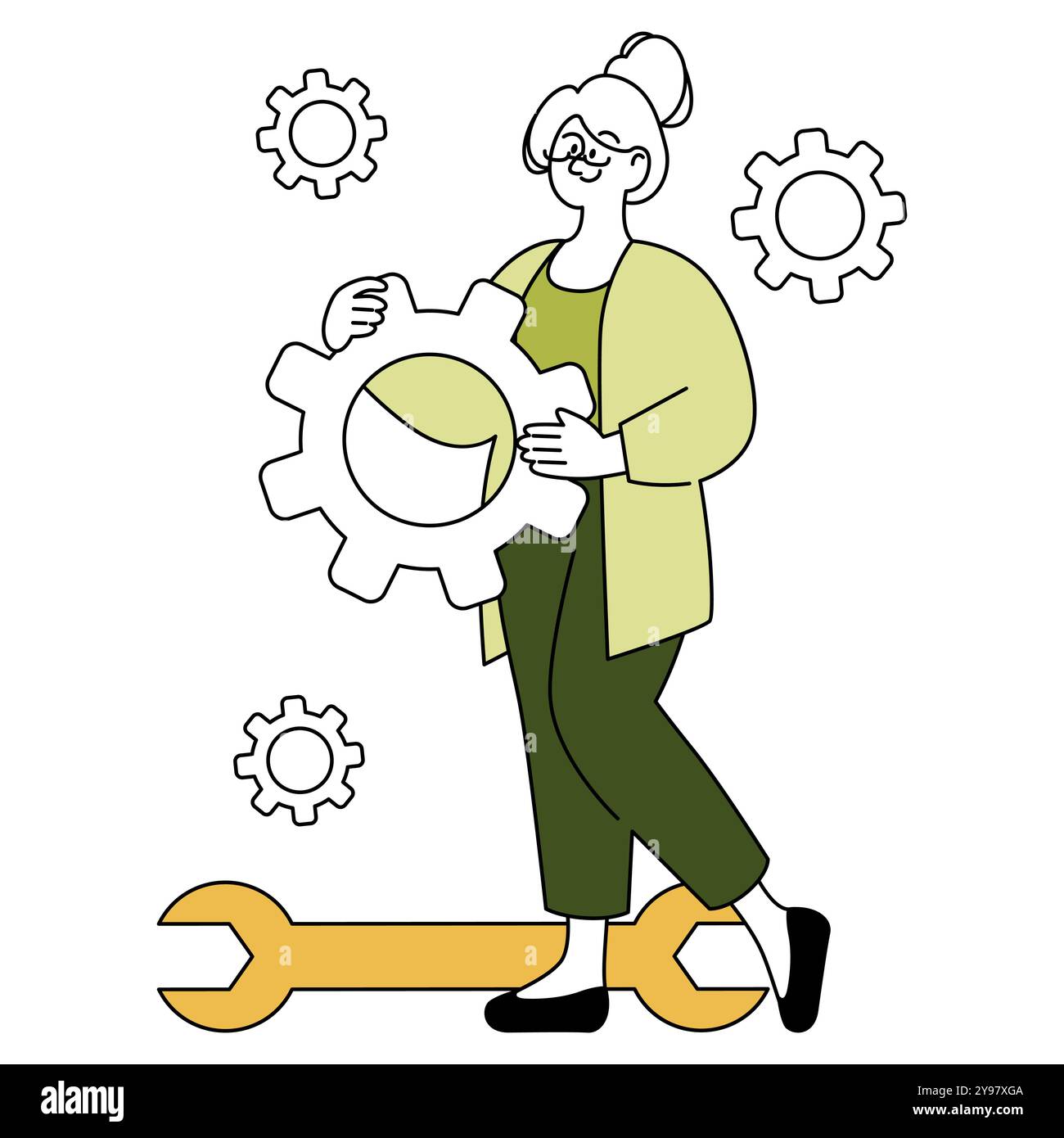 Experienced businesswoman concept. Senior female professional with ...