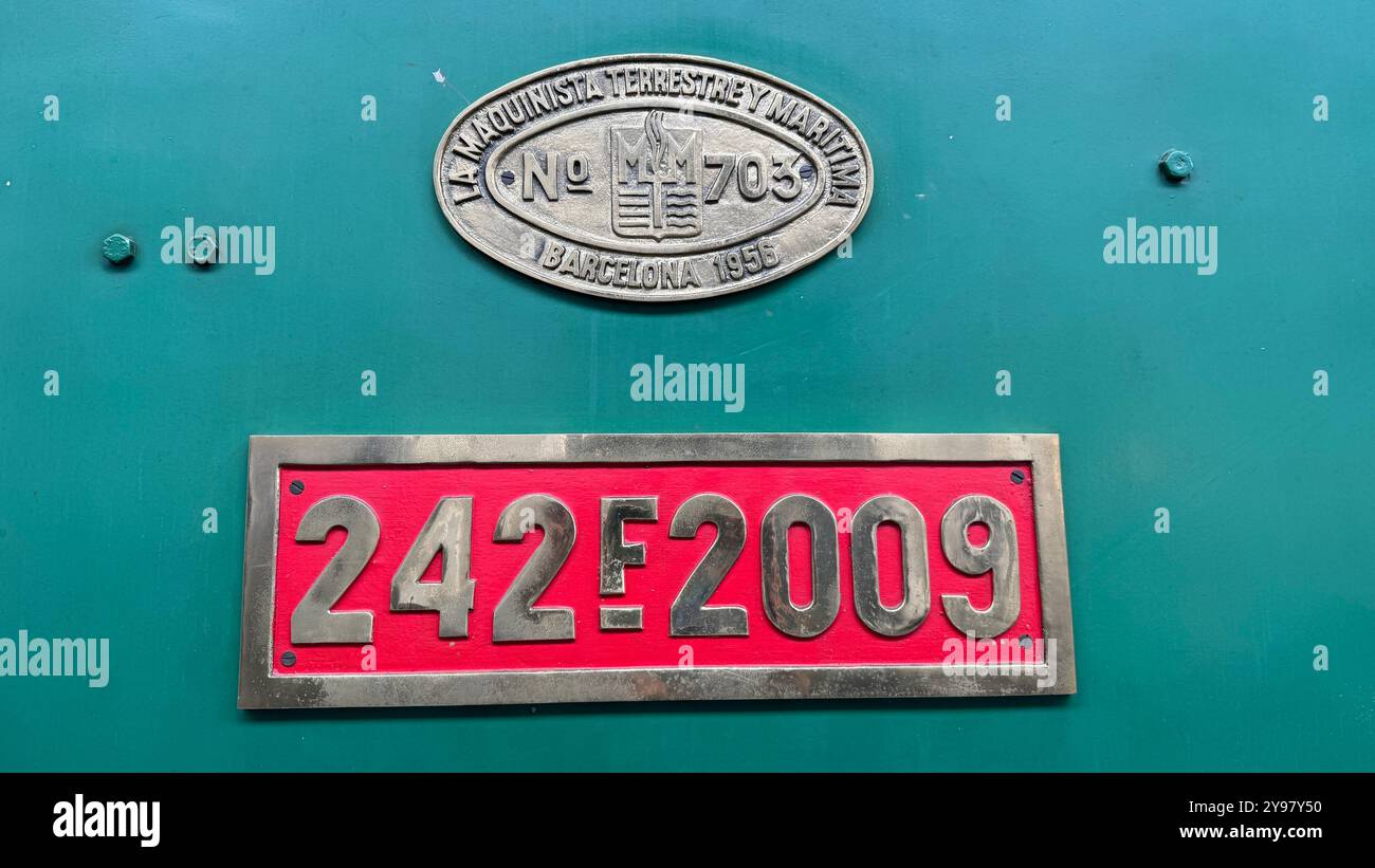 Old railway plates in Spain Stock Photo - Alamy