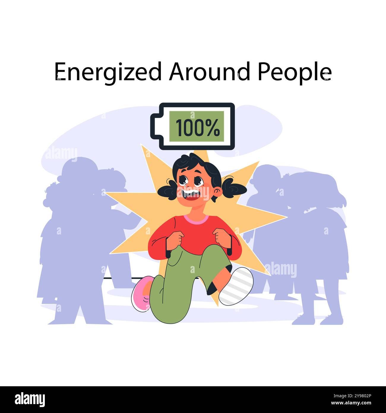 Child with extroverted individuality. Joyful little kid enjoying ...