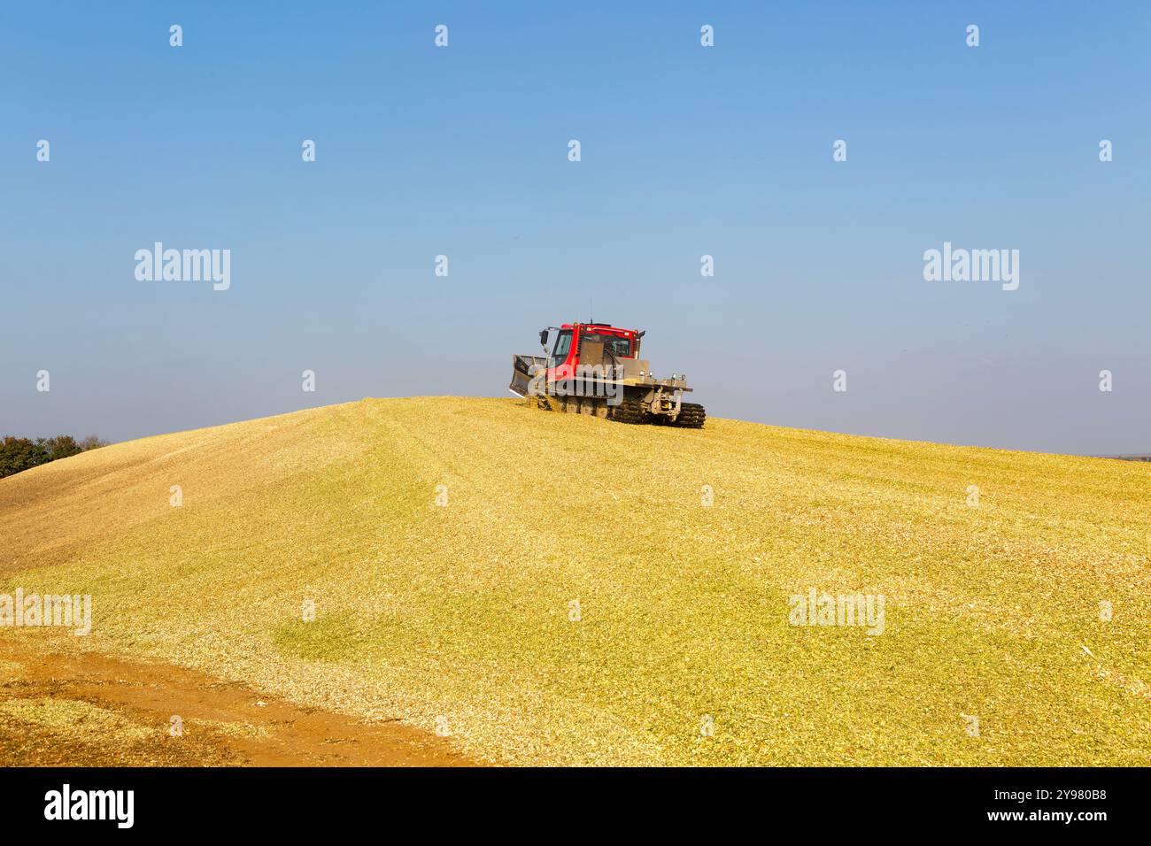 Piston Bully tracked bulldozer vehicle building silage clamp of ...