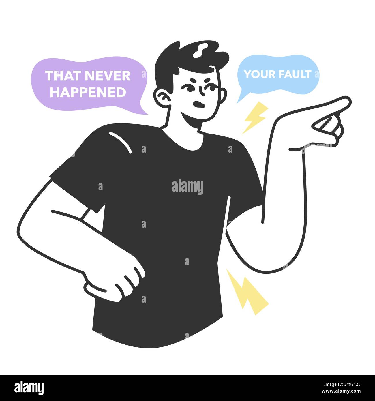 Gaslighting concept. Psychological manipulation method, and cognitive ...