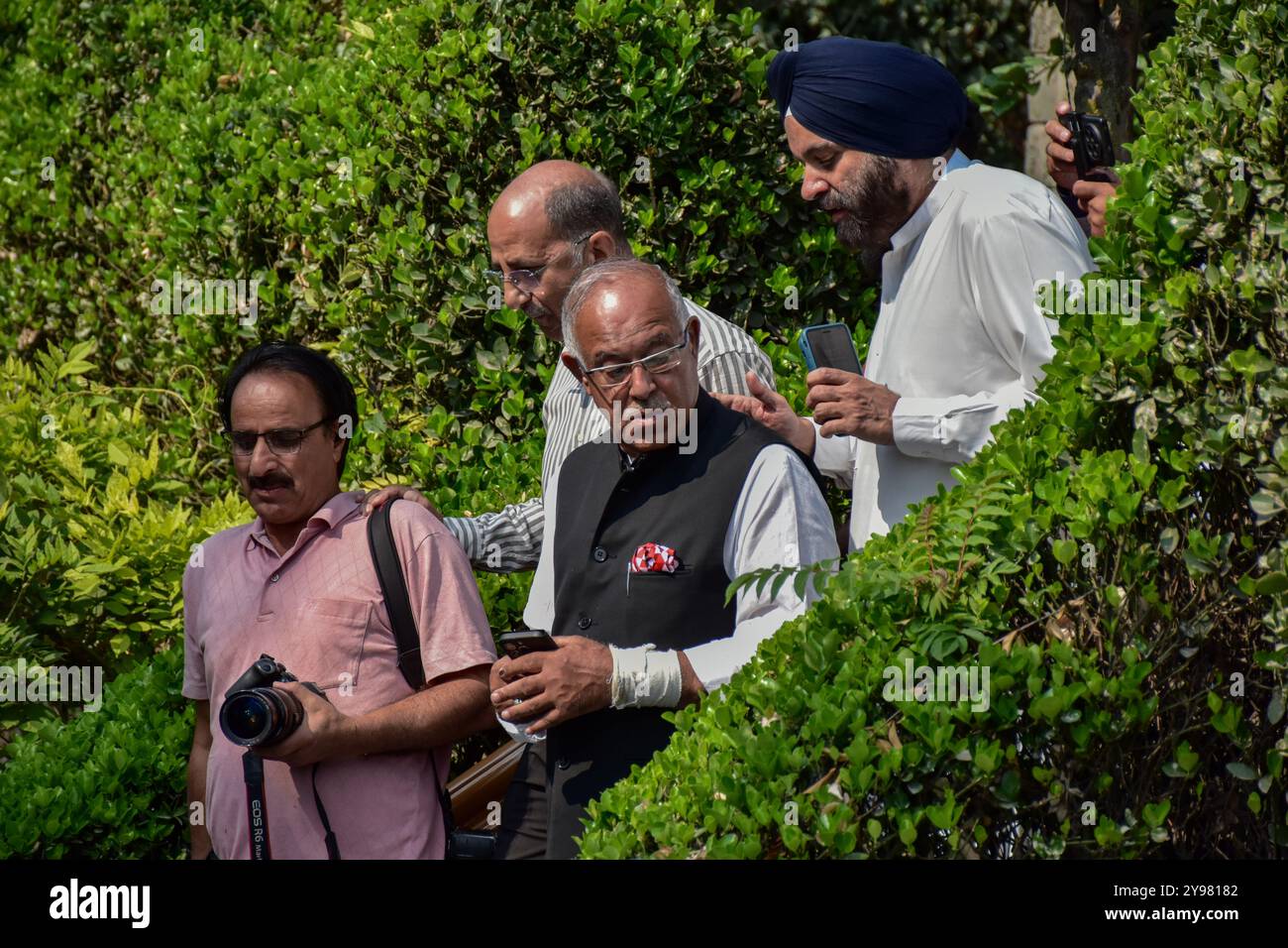 Srinagar, India. 09th Oct, 2024. Regional President of Indian National ...