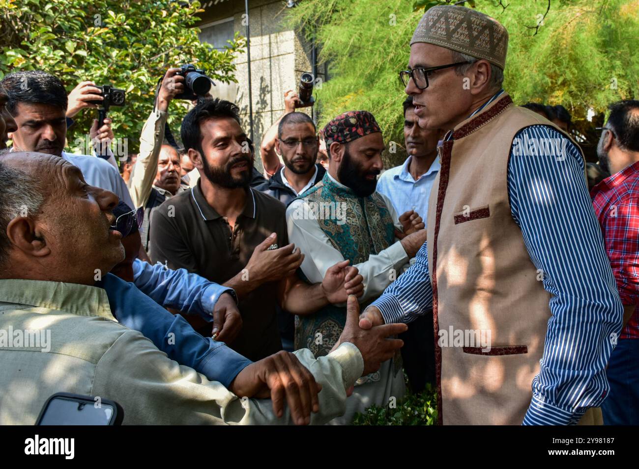 Srinagar, India. 09th Oct, 2024. Former Chief Minister and vice ...