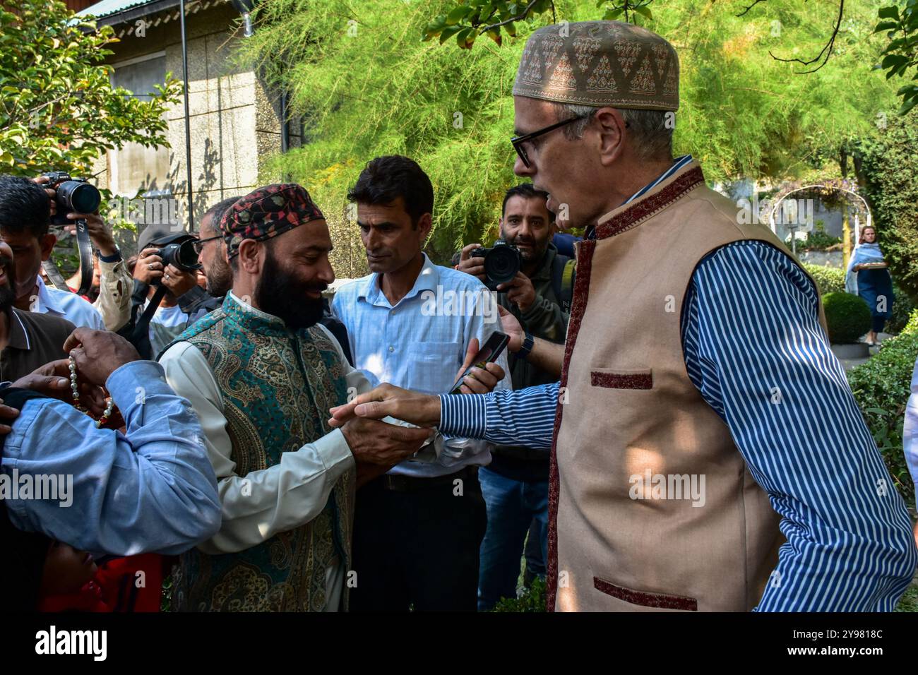 Srinagar, India. 09th Oct, 2024. Former Chief Minister and vice ...