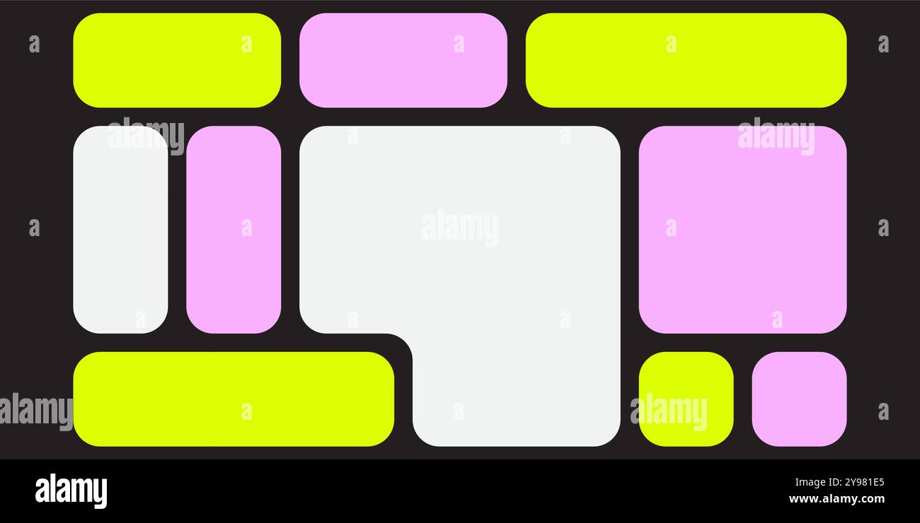 Y2K Trendy Geometry Futuristic shapes. Naive Design elements, Simple bento design. Label pack ...