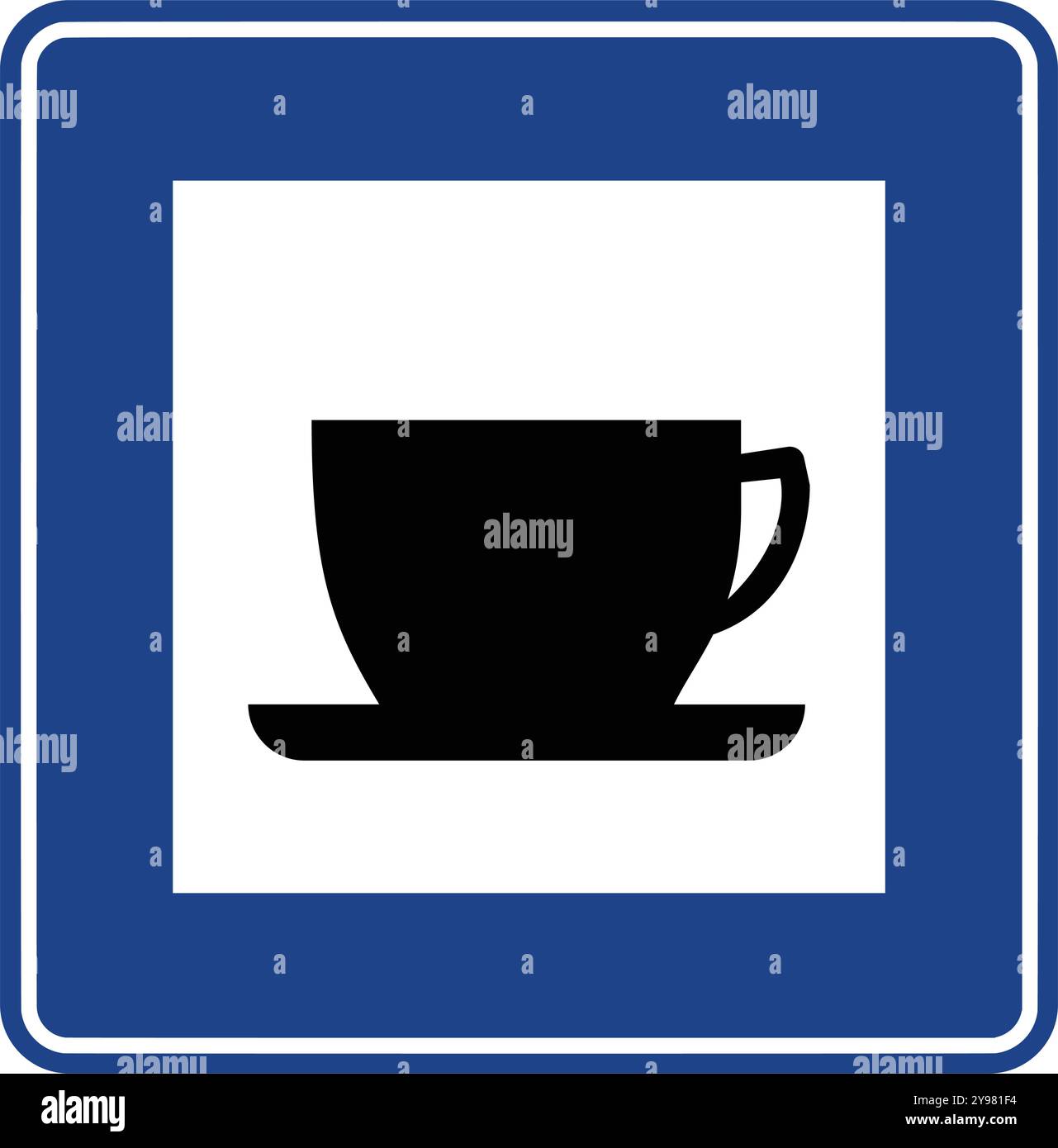 Tea room or cafeteria, Road signs in Turkey. Standard traffic signs on ...