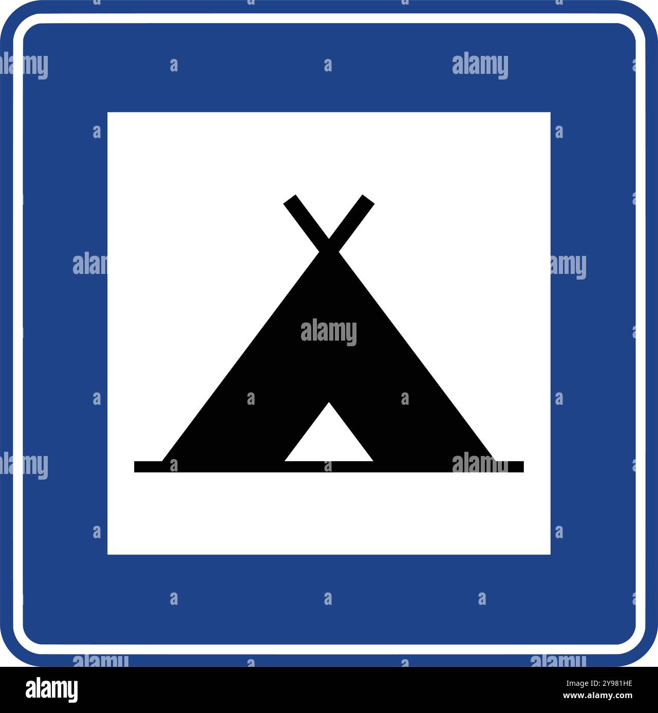 Camping site, Road signs in Turkey. Standard traffic signs on Turkish ...