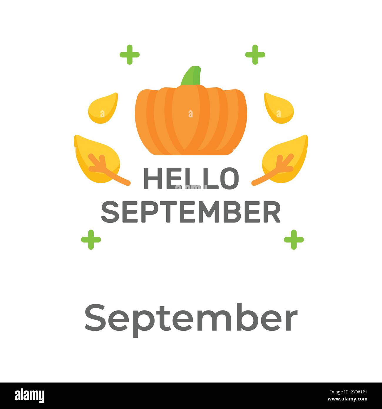 Hello september icon in unique and trendy style, ready to use vector ...