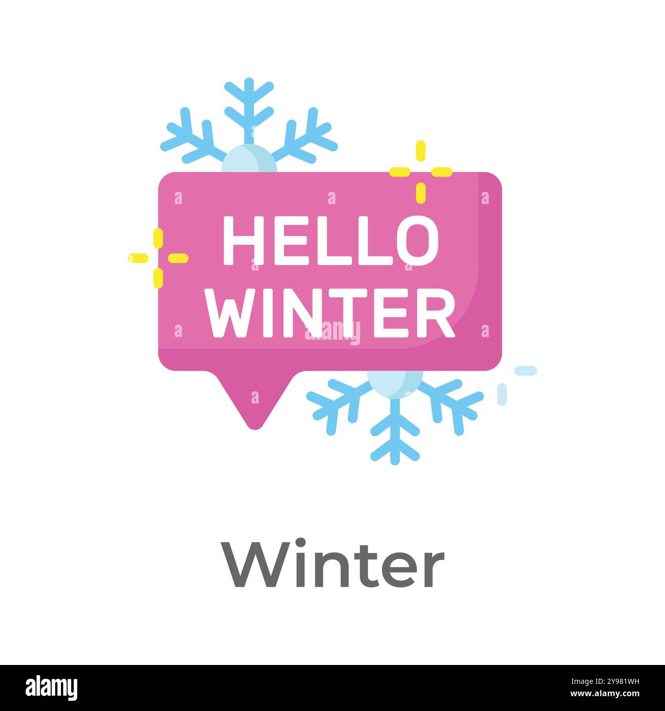 Grab this amazing and unique hell winter icon in modern style Stock ...