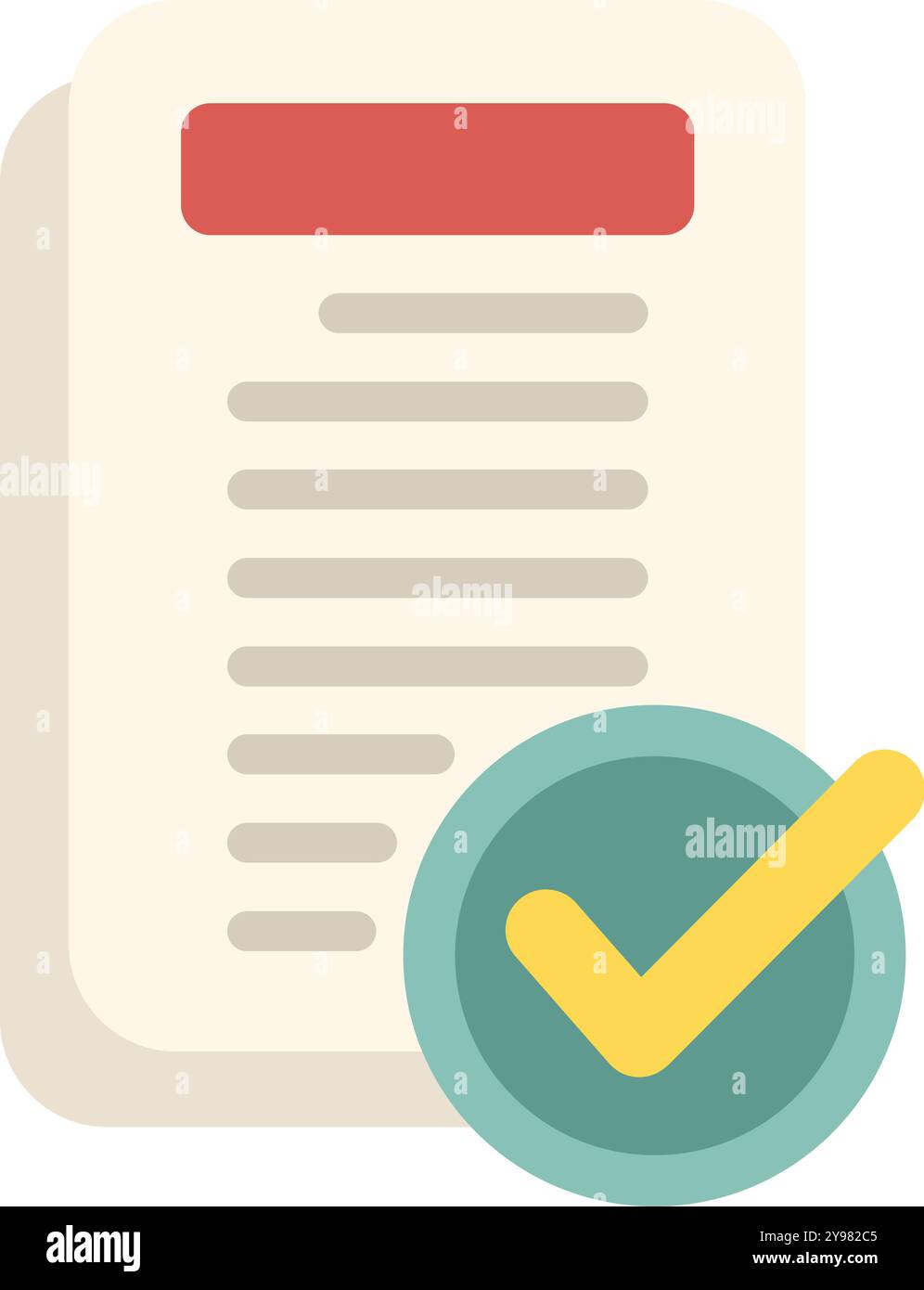 This vector illustration represents a successfully signed contract ...