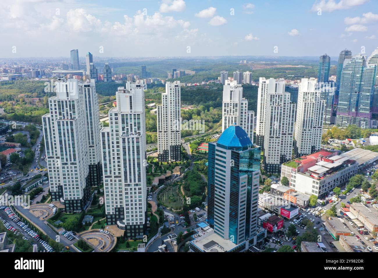 Istanbul. 23rd Sep, 2024. An aerial drone photo taken on Sept. 23, 2024 ...