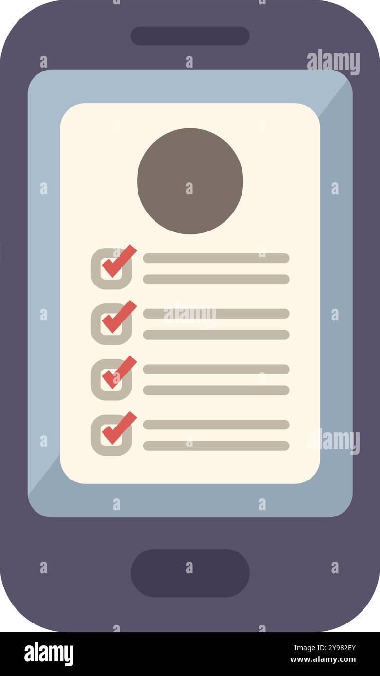 Smartphone showing checklist for task management and personal ...