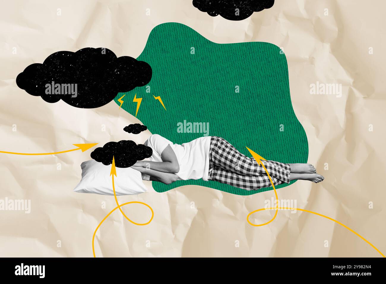 Trend artwork composite sketch collage of nature cloud sky rain bad ...