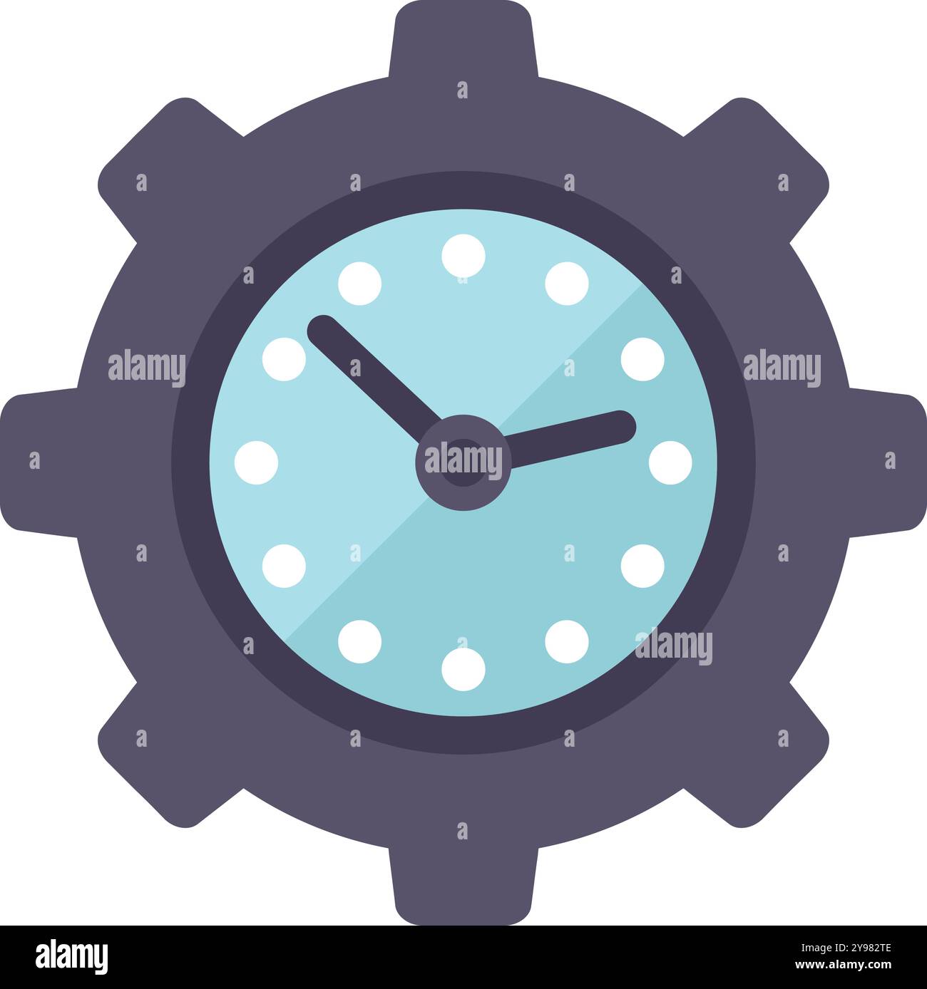 This vector illustration shows the concept of time management, with a ...