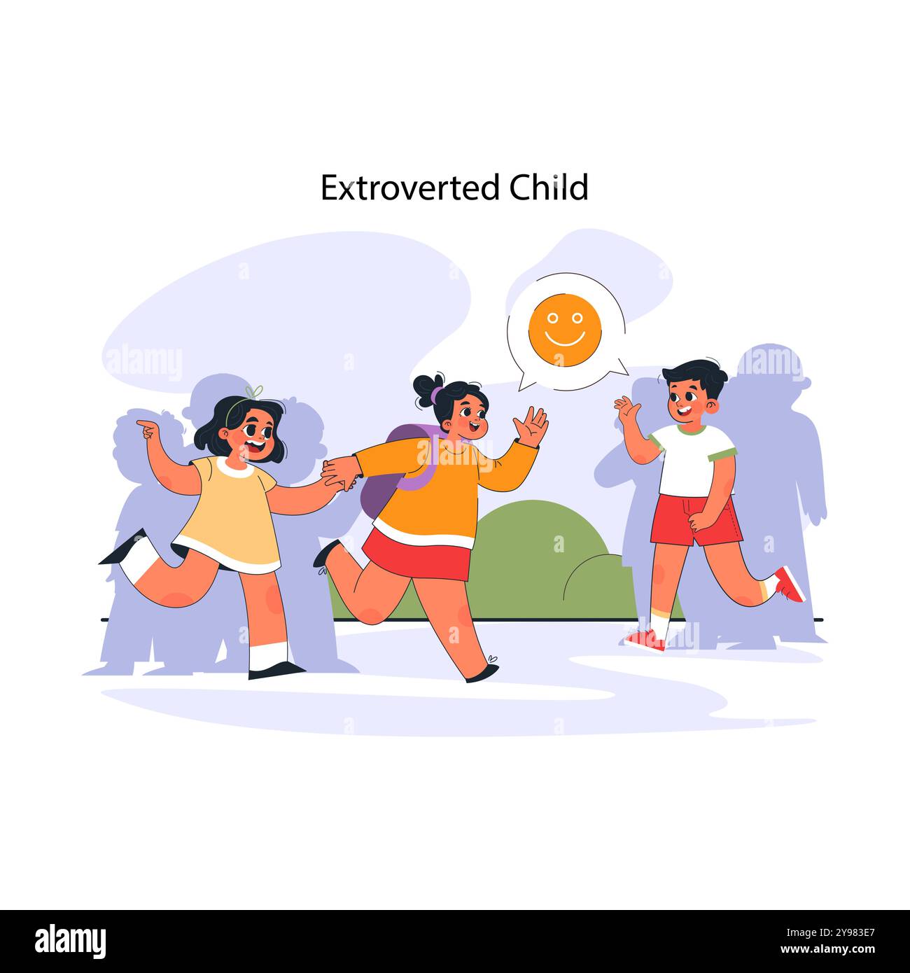 Child with extroverted individuality. Joyful little kid enjoying ...