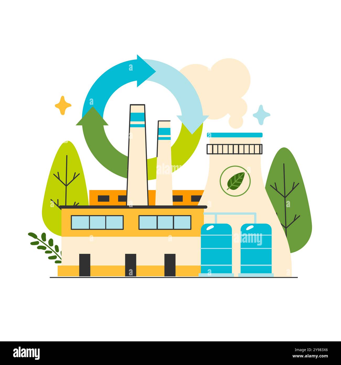 Circular economy. Product life cycle from production, consumption and ...