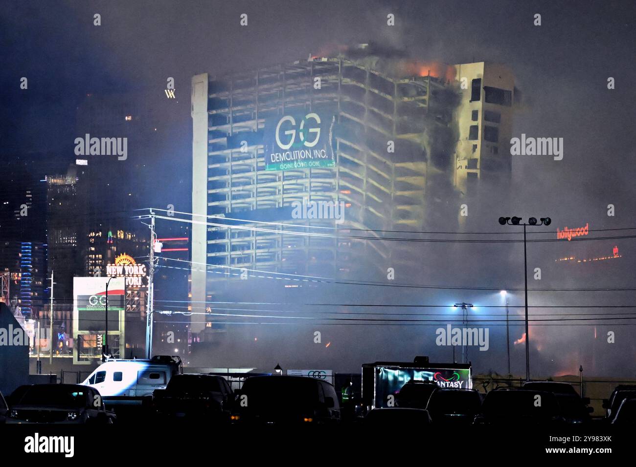 The Tropicana Las Vegas hotel tower is imploded Wednesday, Oct. 9, 2024 ...