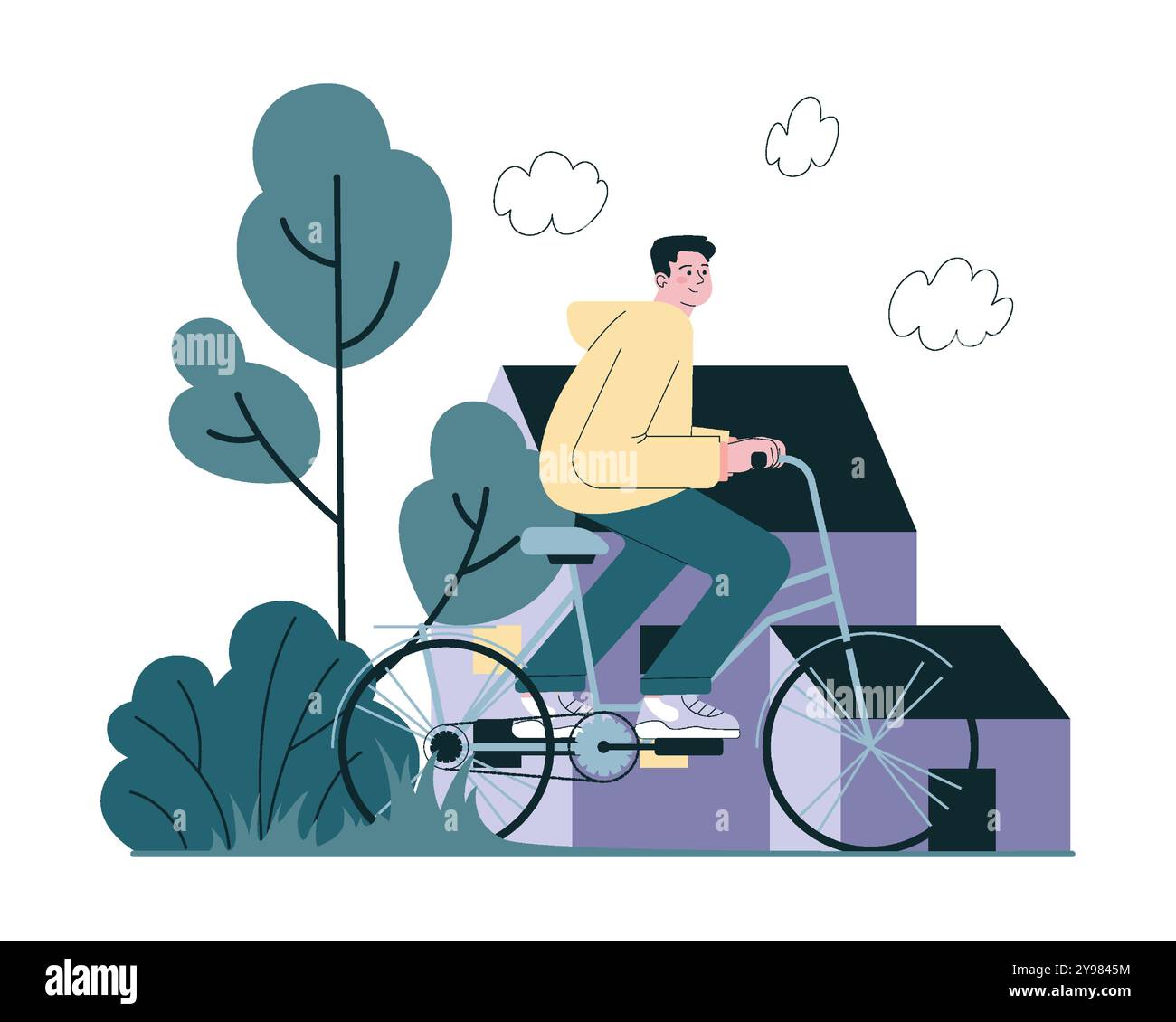 Eco-friendly resort. Summer holidays on the farm. Rural landscape ...