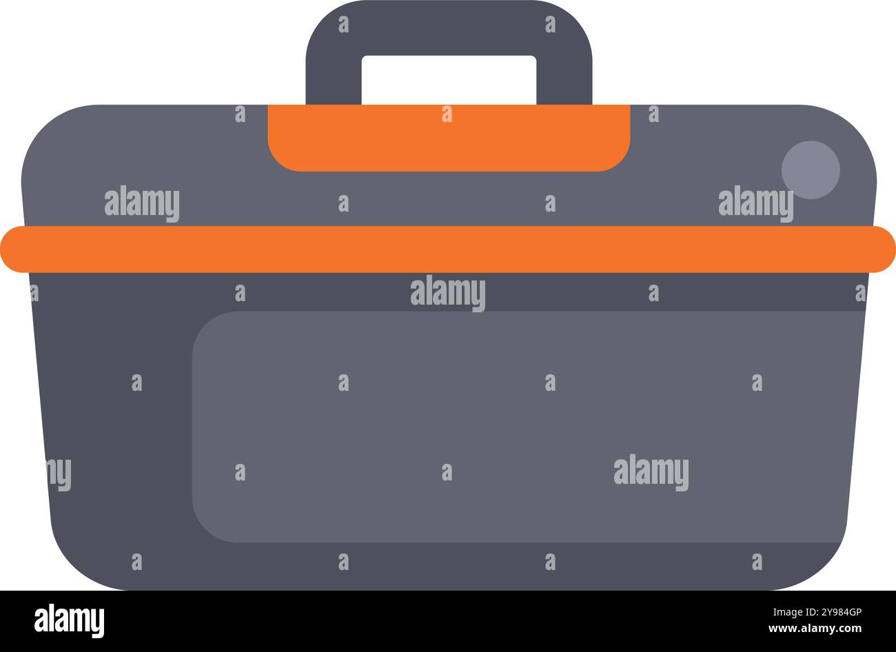 Grey toolbox with orange details holding working tools for repairing ...
