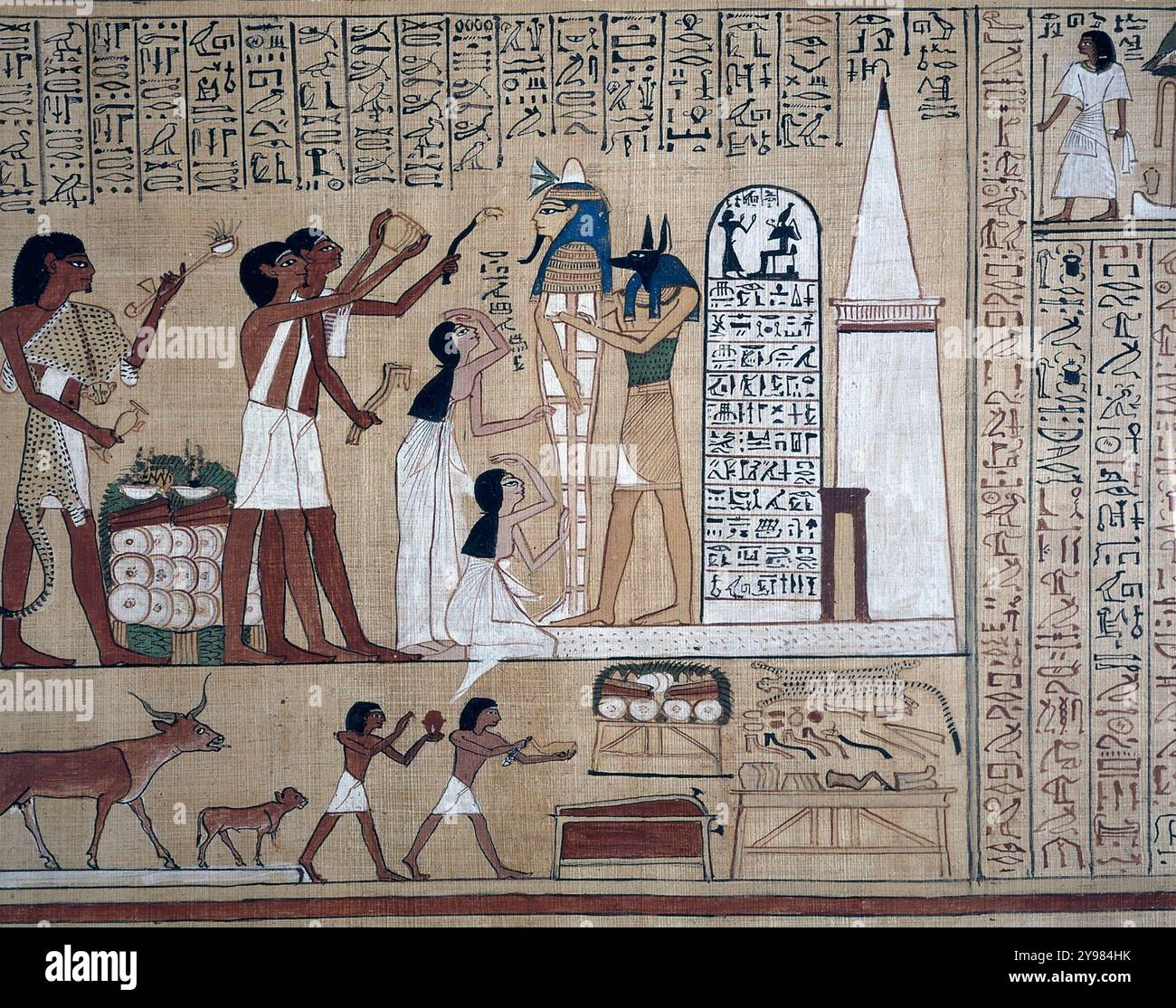 BOOK OF THE DEAD The 19th Dynasty Egyptian scribe Hunefer illustrates ...