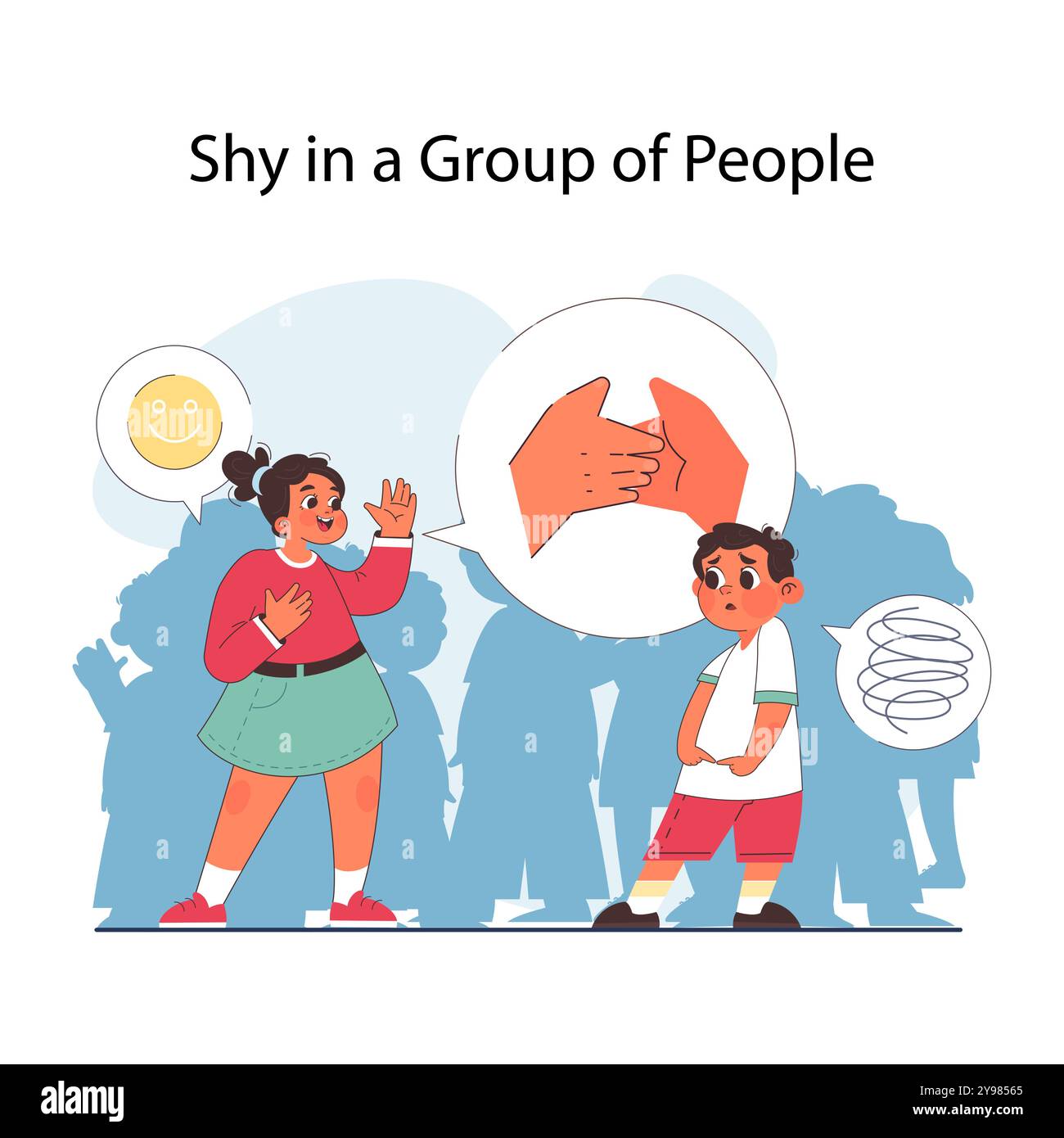 Introverted child. Antisocial kid who prefers to spend time alone and ...