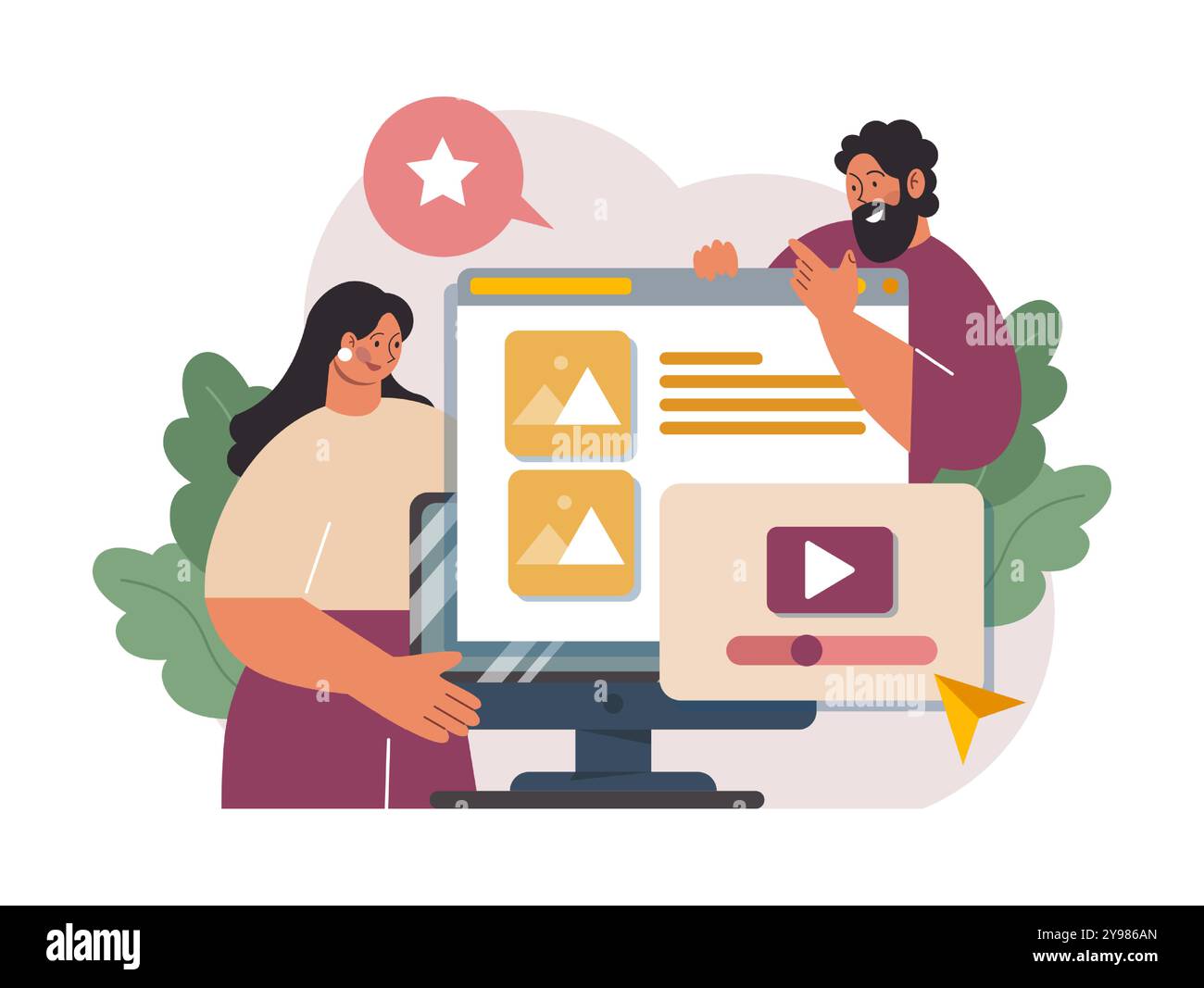 Marketing campaign. Brand or product advertising with entertaining and ...